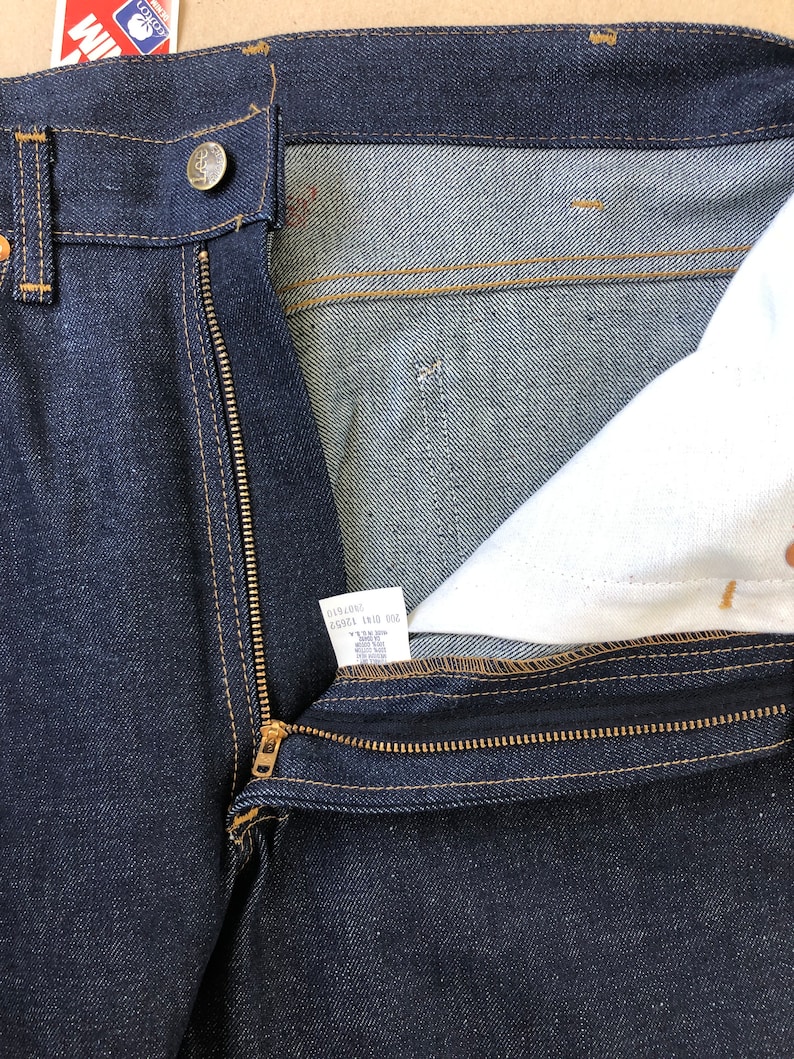 Vintage Raw Denim Jeans Size L W 33". Union Made Lee Riders - Etsy
