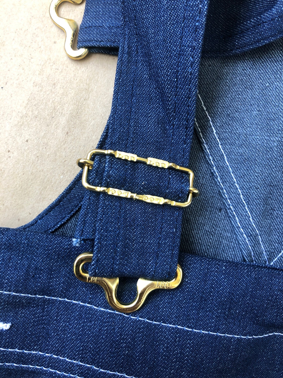 Vintage 70s Kids Bib Overall Lee US 10 Y Deadstock Junior Jeans Indigo ...