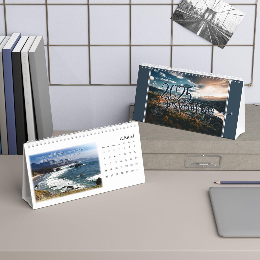Scripture Desk Calendar 2025, Landscape Photography With Bible Verse ...