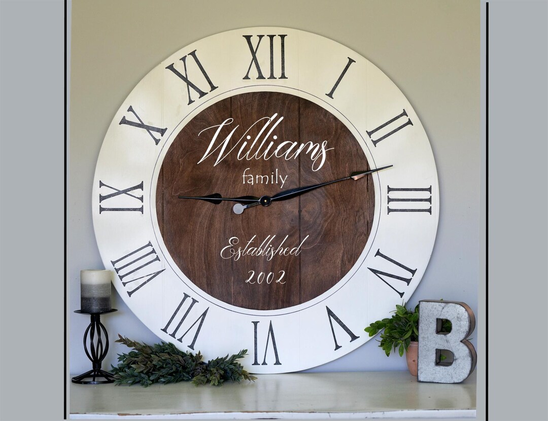 Personalized Wedding Gift Clock, Family Name Personalized Clock, Clock ...
