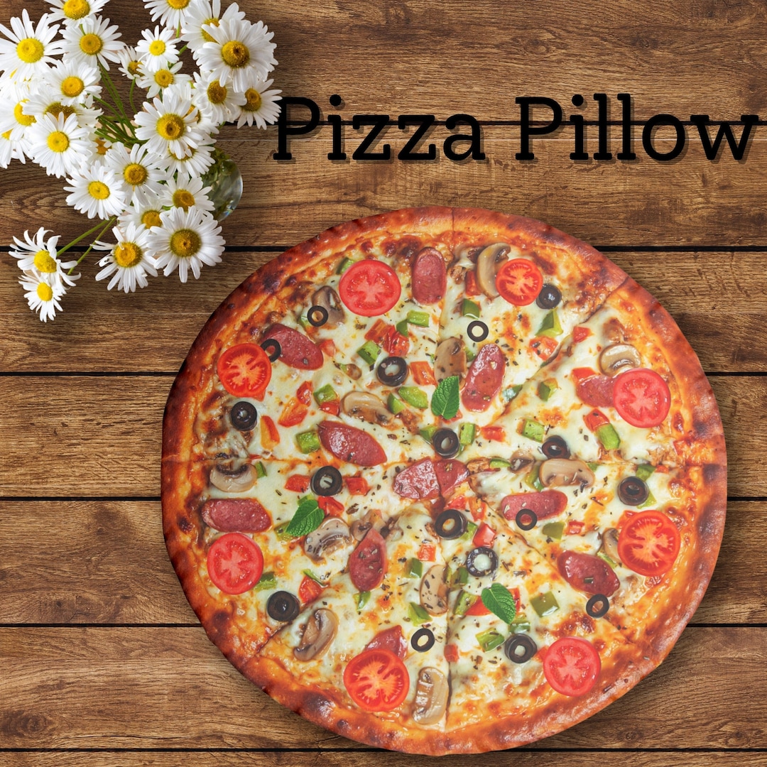 Cheesy Pepperoni Pizza Party Plush Pillow Gift for Birthday College ...
