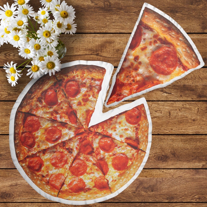 Funny Fathers Day Matching Family Pizza Shaped Pillow, Cute Small ...