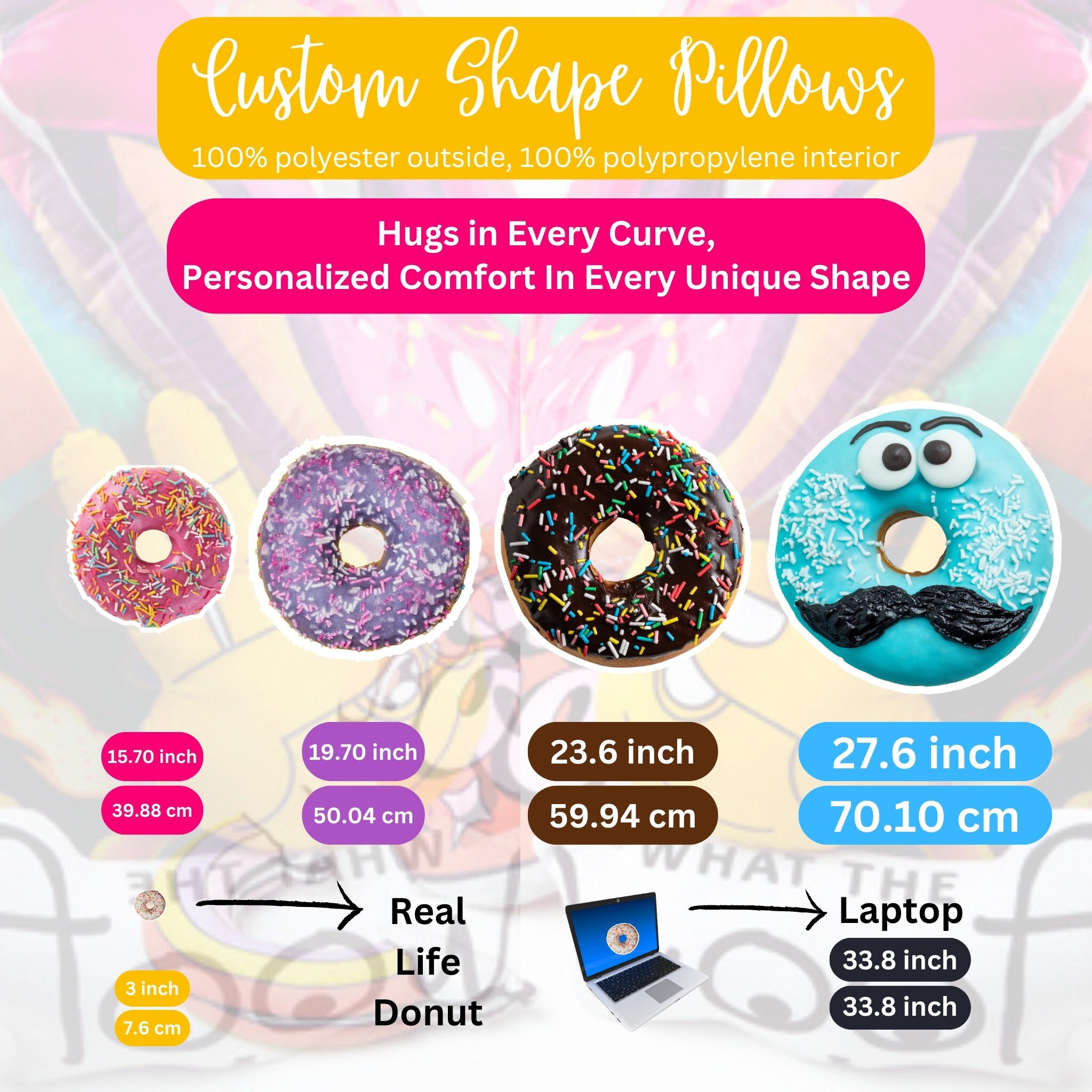 Custom Shaped Screaming Scared Emoticon Pillow From Photo, Funny Human ...