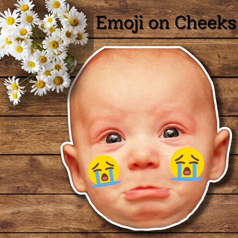 Personalized Photo Cry Emoticon Baby Face Pillow First Mothers Day ...