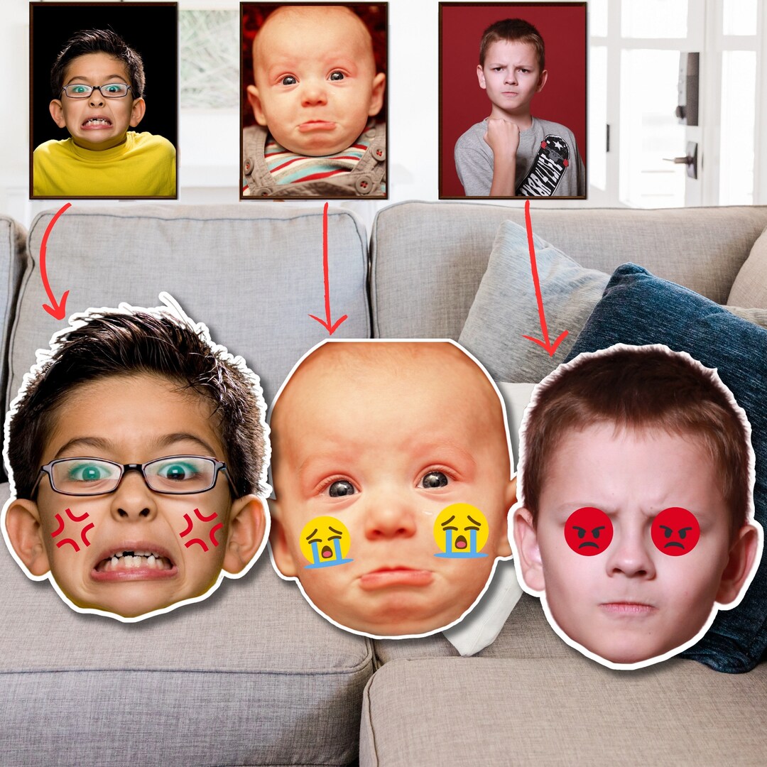 Custom Picture Angry Emoticon Face Pillow, Personalized 3D Angry Head ...