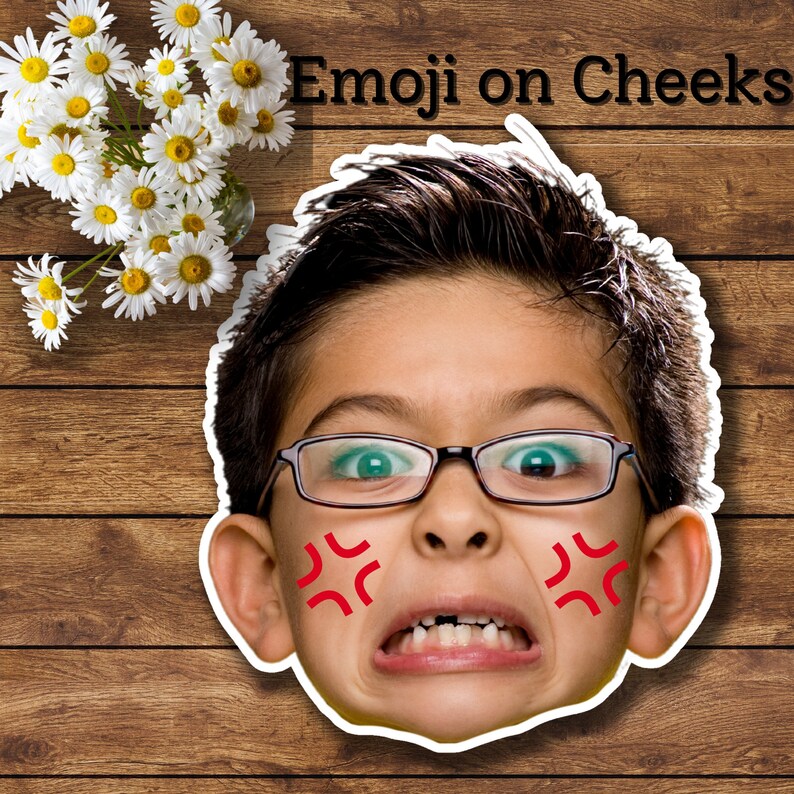 Custom Picture Angry Emoticon Face Pillow, Personalized 3D Angry Head ...