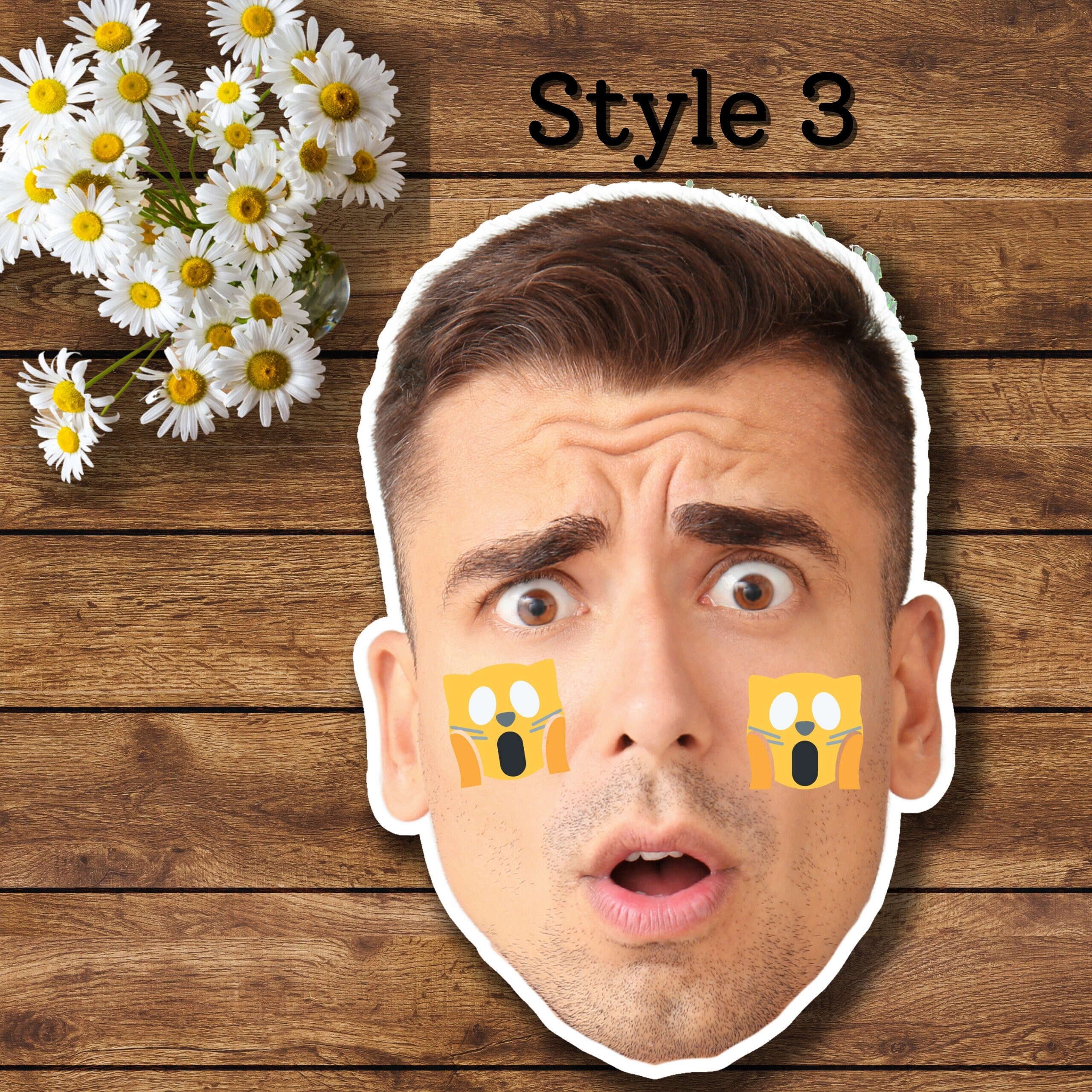 Custom Shaped Screaming Scared Emoticon Pillow From Photo, Funny Human ...