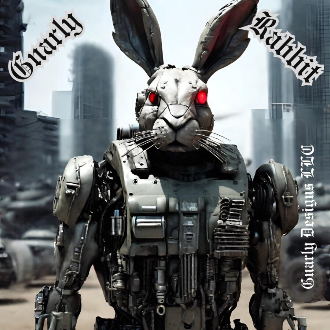 Gnarly Rabbit Sticker by Gnarly Designs LLC - Etsy