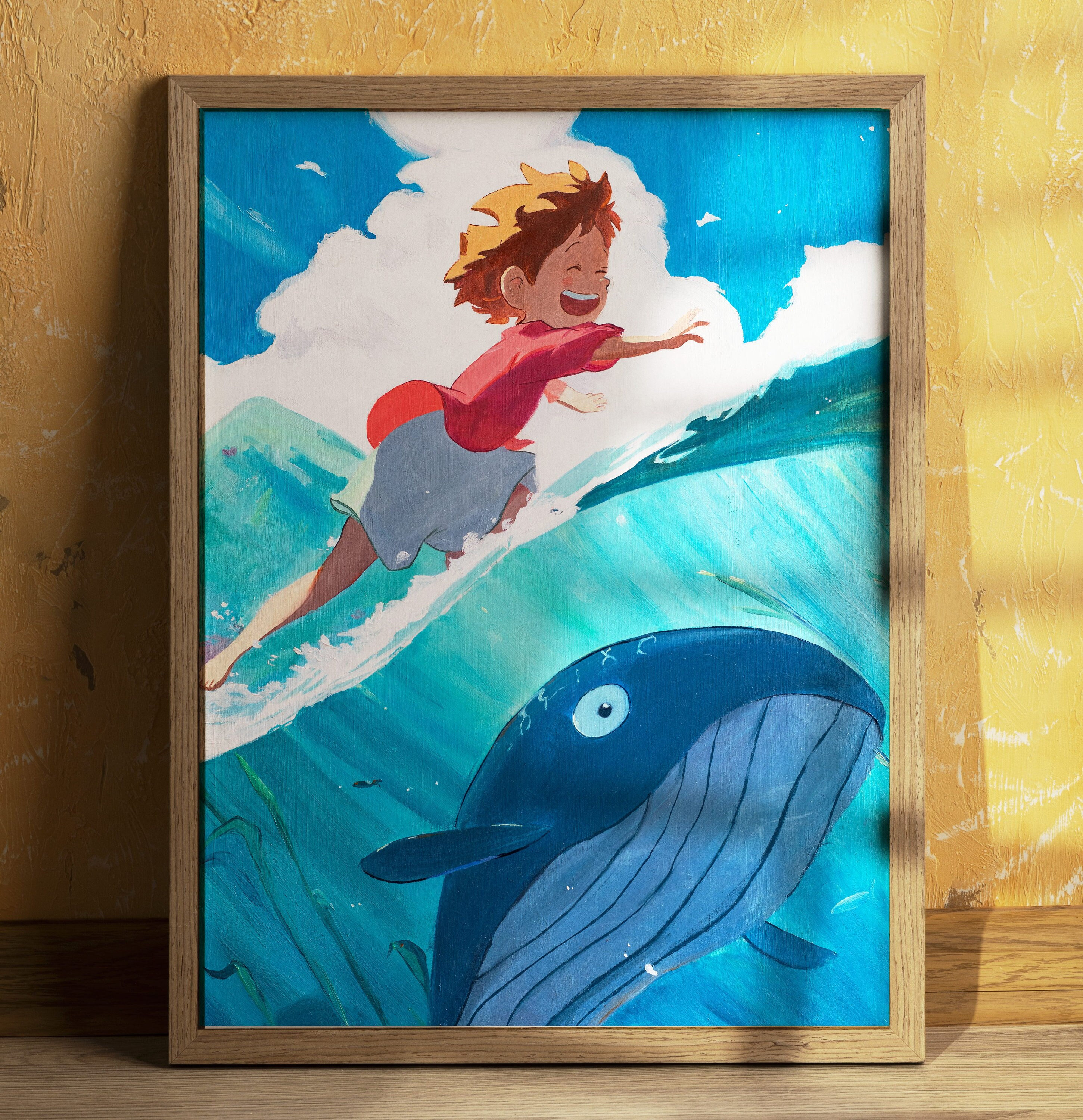 Ponyo, Studio Ghibli Movie Poster, Retro Movie Poster Digital Download ...