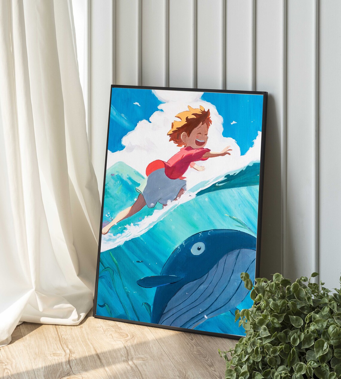 Ponyo, Studio Ghibli Movie Poster, Retro Movie Poster Digital Download ...
