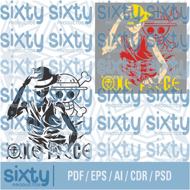 One piece anime eps, pdf, cdr, psd, ai, cdr - Etsy México