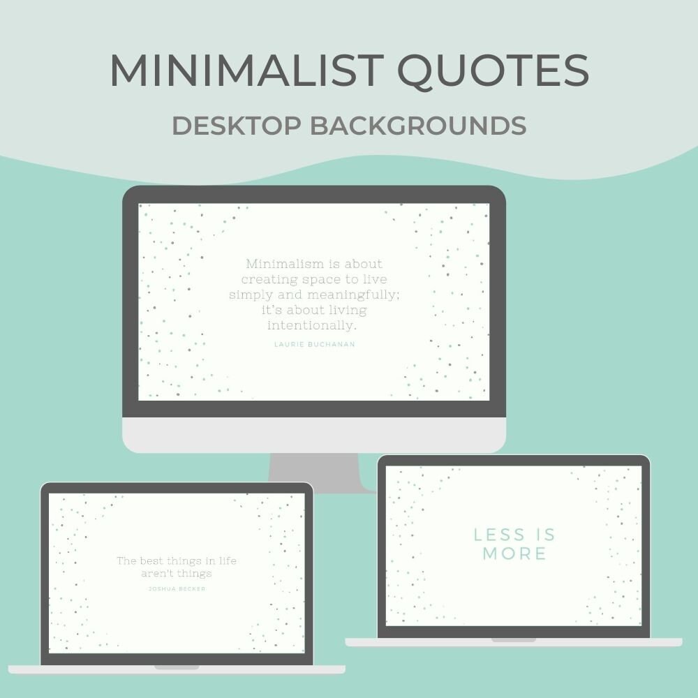 Minimalist Desktop Wallpaper Quotes Bundle - Etsy
