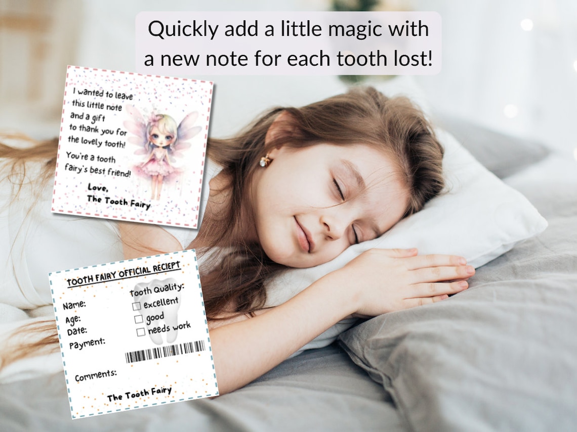 Tooth Fairy Note, Letter From Tooth Fairy First Tooth, Tooth Fairy ...
