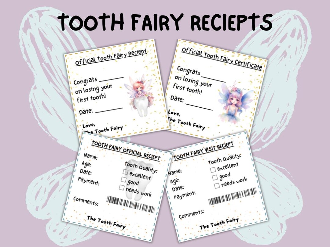 Editable Tooth Fairy Receipt, Printable Tooth Fairy Note, First Tooth ...