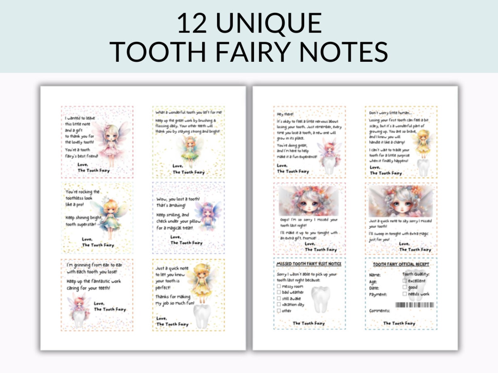 Tooth Fairy Note, Letter From Tooth Fairy First Tooth, Tooth Fairy ...