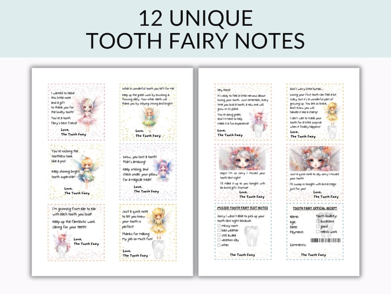 Tooth Fairy Note, Letter From Tooth Fairy First Tooth, Tooth Fairy ...