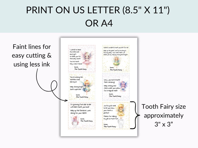 Tooth Fairy Note, Letter From Tooth Fairy First Tooth, Tooth Fairy ...