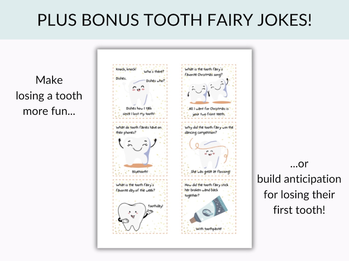 Tooth Fairy Note, Letter From Tooth Fairy First Tooth, Tooth Fairy ...