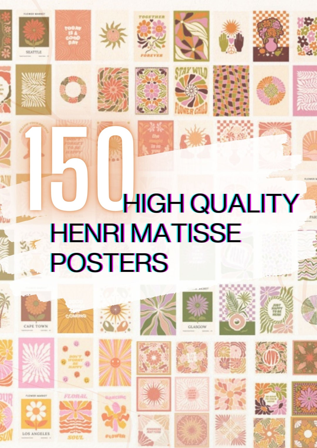 150 High Quality Henri Matisse Digital Print Poster Set Bundle 1, Boho ...