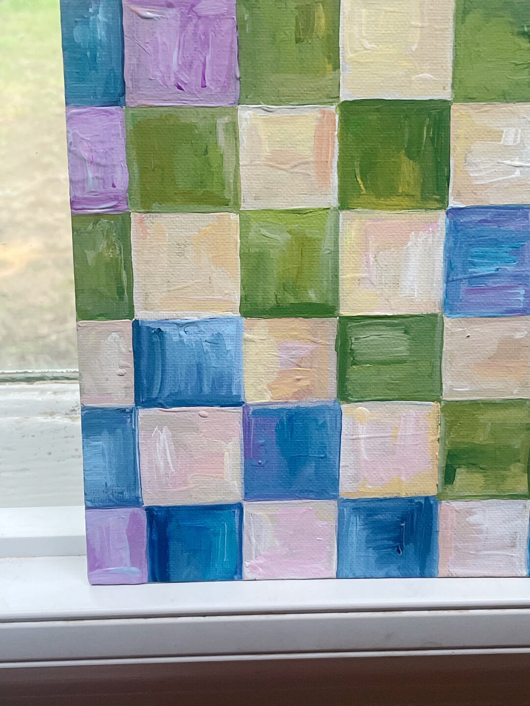 Checkerboard 2 in Sunset Sands and Grass - Etsy