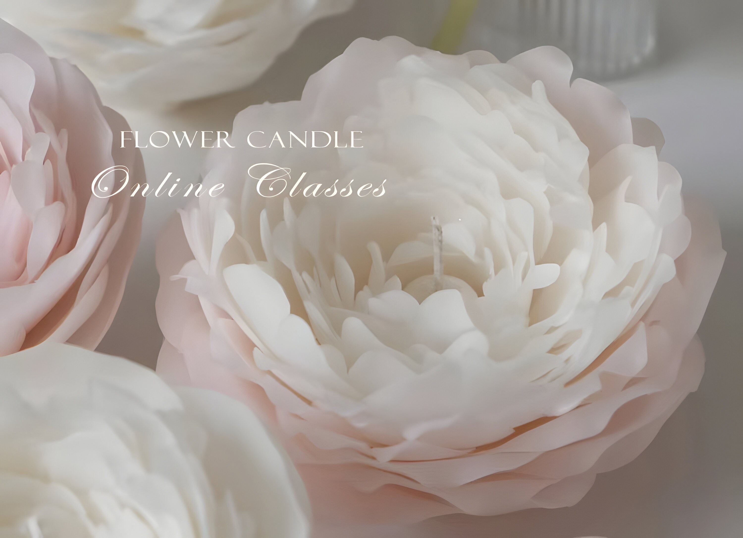 PEONY Flower Candle Making Master Class | Flower Candle Tutorial and ...