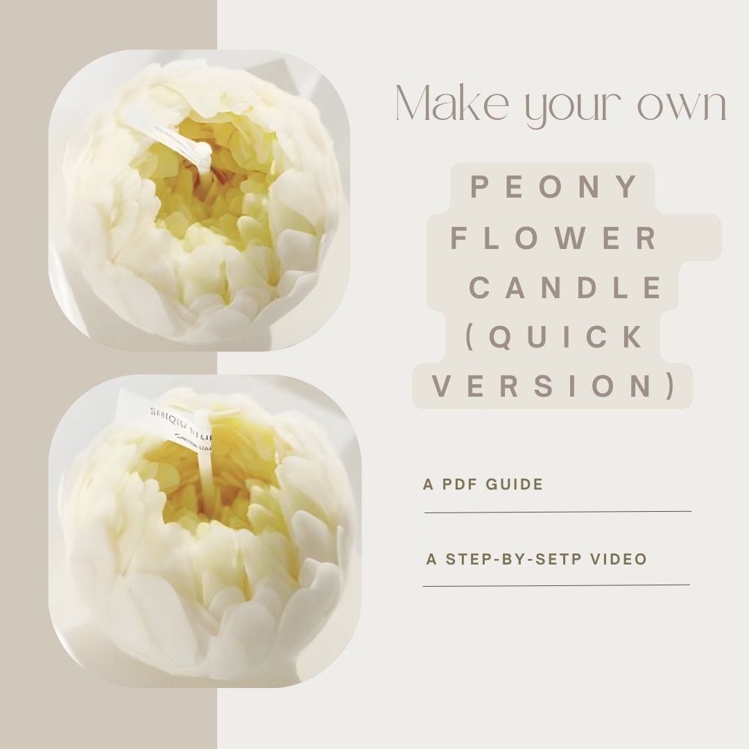 Quick Version • PEONY Flower Candle Making Class • Detailed Flower ...
