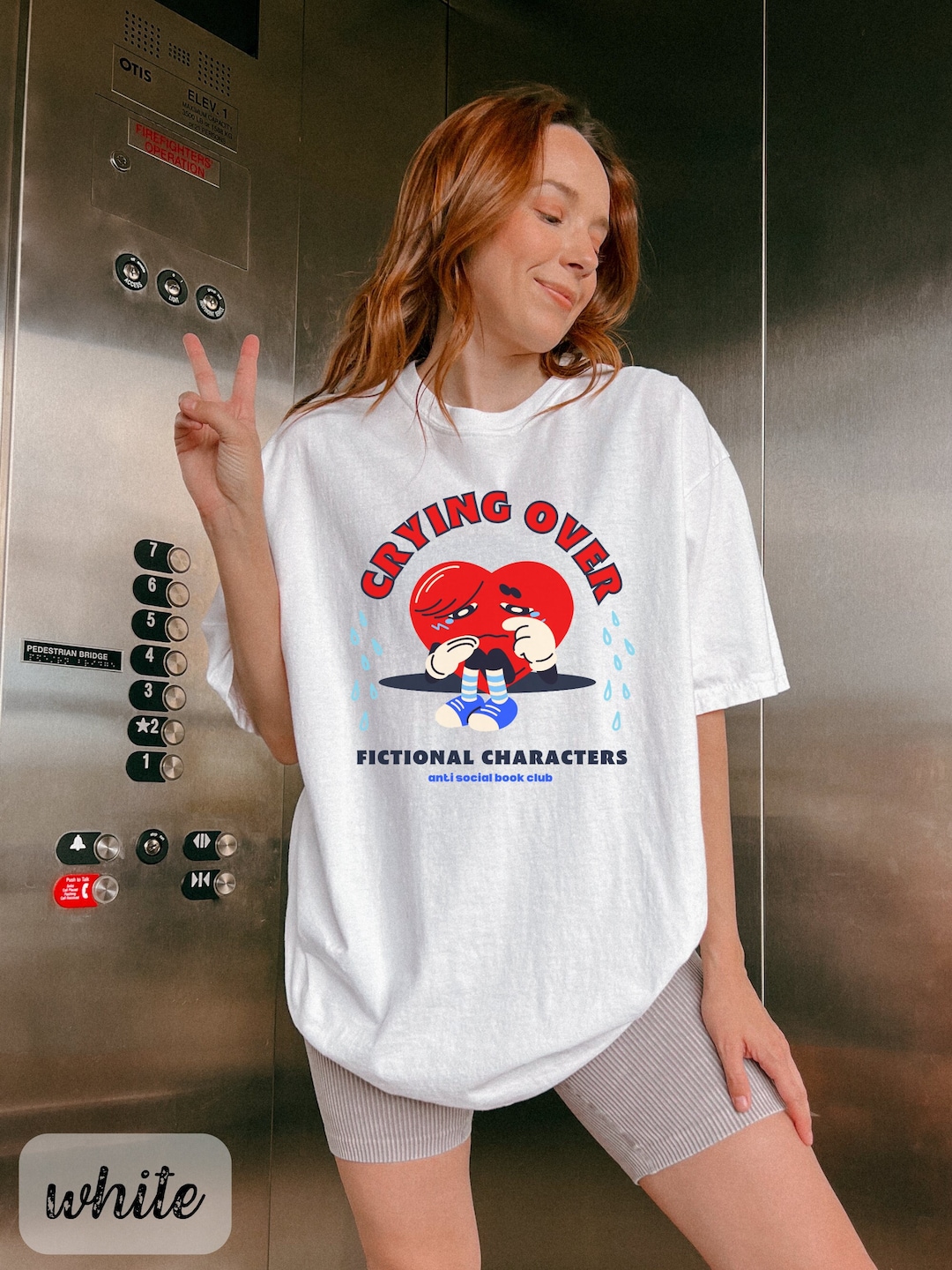 Crying Over Fictional Characters Comfort Colors Tee, Funny Reader, Book ...
