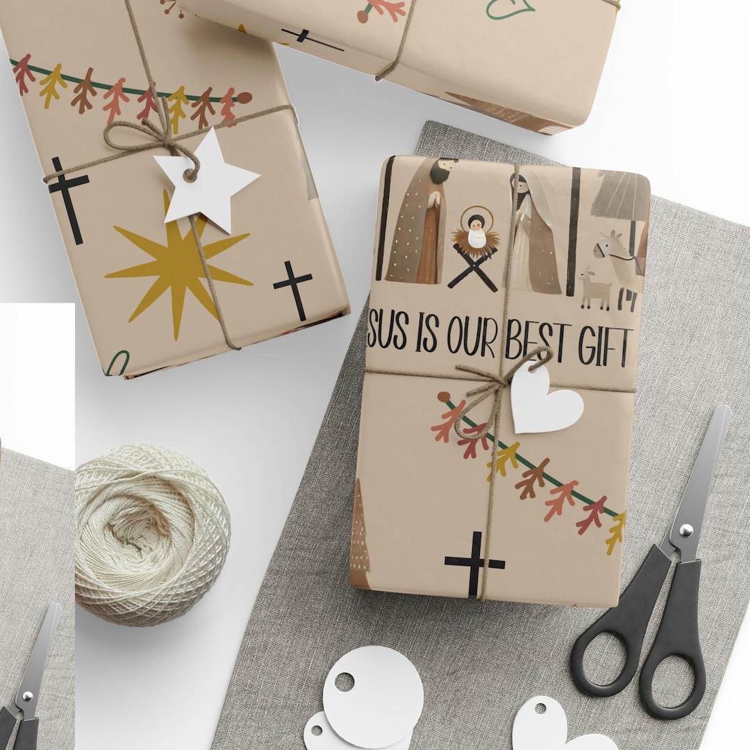 Nativity Wrapping Paper Rolls Church Gifts Wrapping Sheets Jesus is the ...