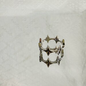 Star Y2K Rings, Starlight Y2K Rings, Women Cyberpunk Chunky Ring, Adjustable Punk Gothic Ring ...