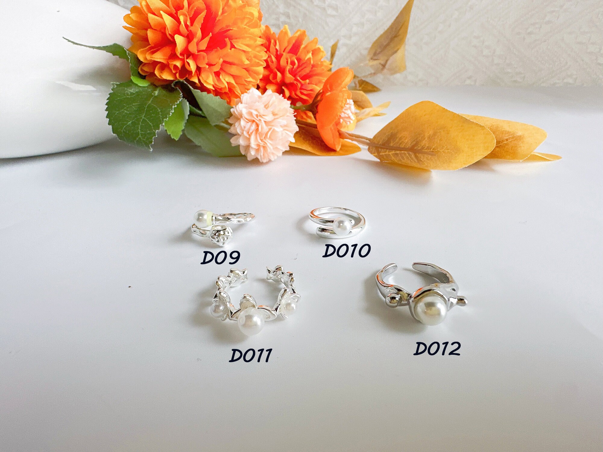 Pearls Y2K Rings, Unique Silver Y2K Rings, Chunky Y2K Ring, 2000S Girls Adjustable Ring ...