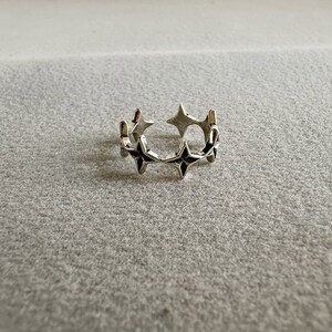 Star Y2K Rings, Starlight Y2K Rings, Women Cyberpunk Chunky Ring, Adjustable Punk Gothic Ring ...