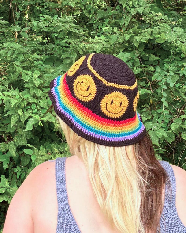 Smiley Face Bucket Hat Crochet Pattern PDF - Downloadable Digital ...