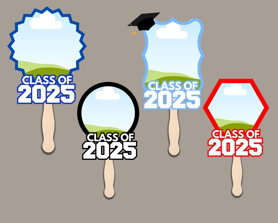 2025 DIY Graduation Fans | Editable Canva Frame Drag & Drop | Easy Edit ...