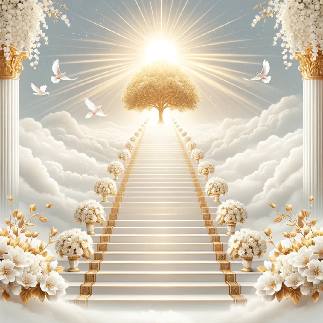 Memorial Backdrop Bundle | 5 Designs Memorial Background | Stairs to ...