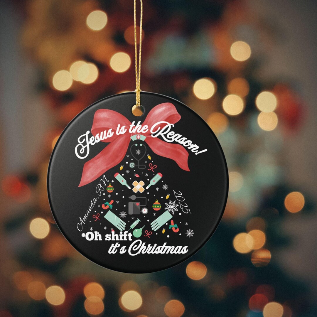Personalized Nurse Ornament: Christian RN Christmas Decor - Etsy