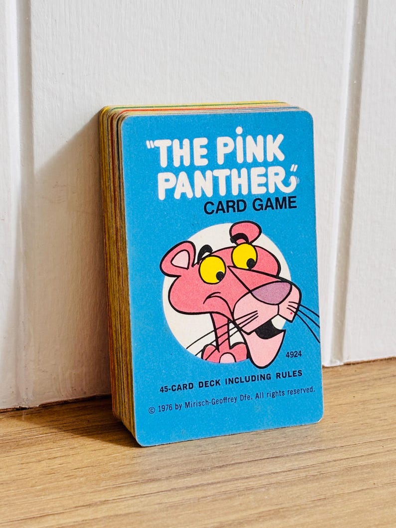 Vintage 1976 the Pink Panther Card Game Complete With 45 Cards in Good ...