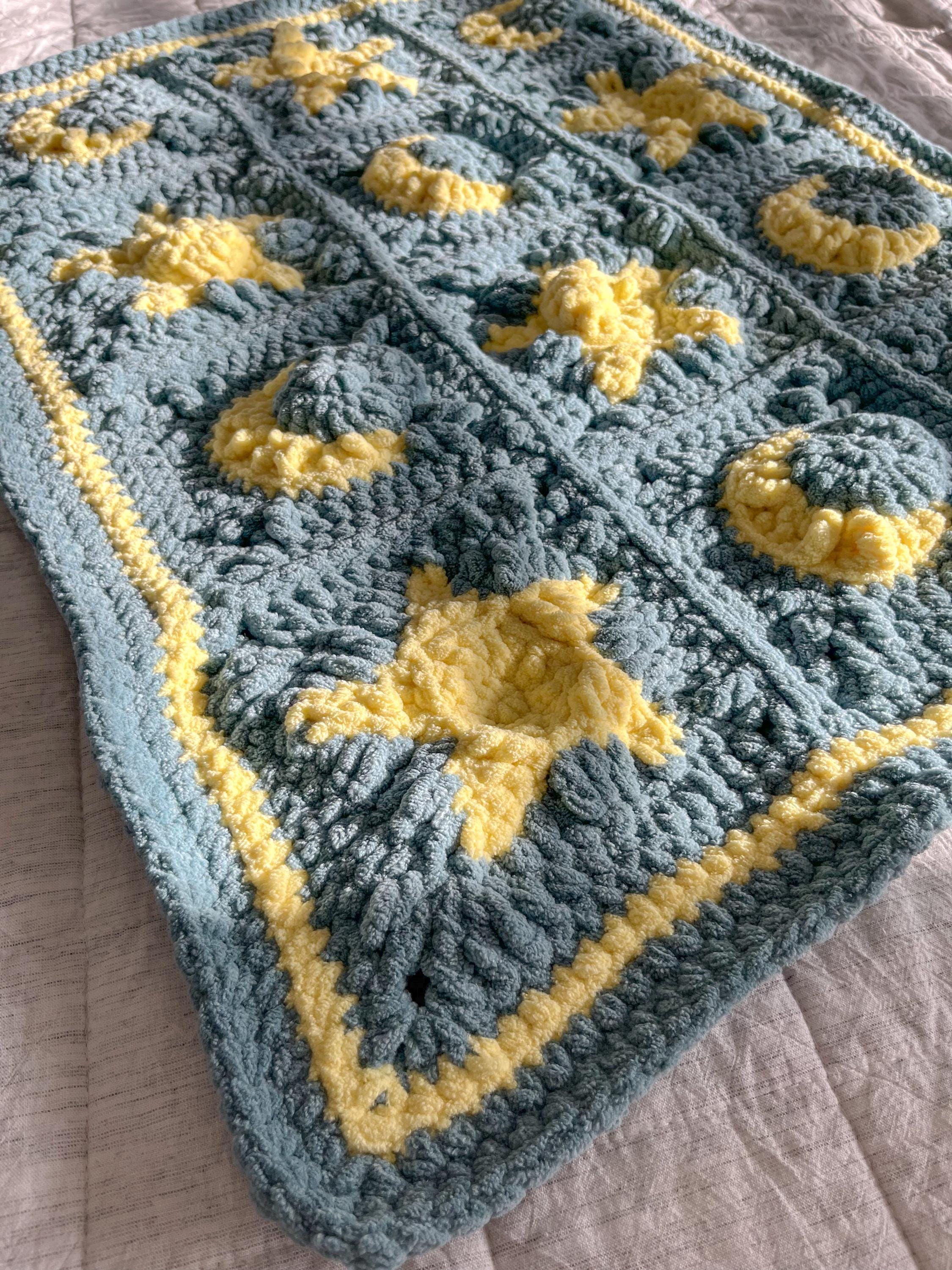 Moon and Stars Crochet Blanket Pattern: Granny Square (PDF Pattern) - Etsy