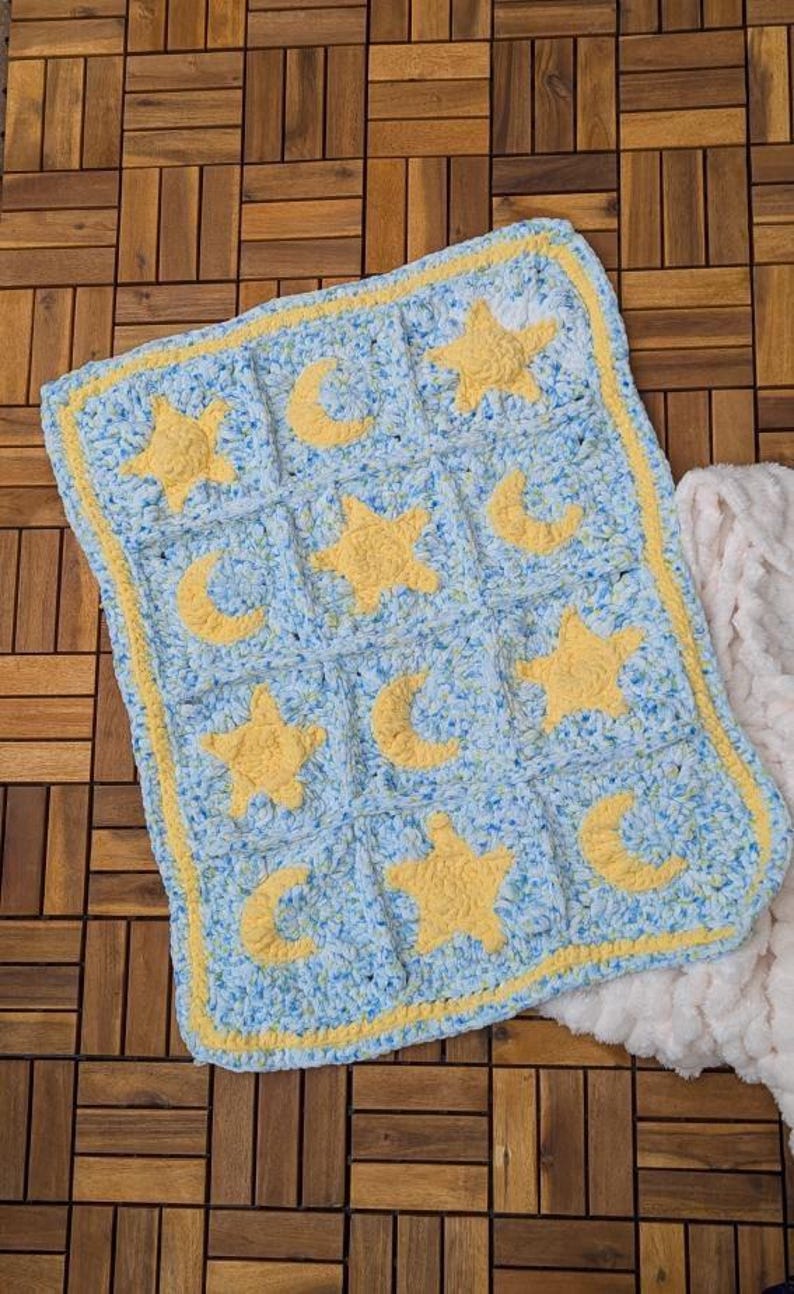 Moon and Stars Crochet Blanket Pattern: Granny Square (PDF Pattern) - Etsy