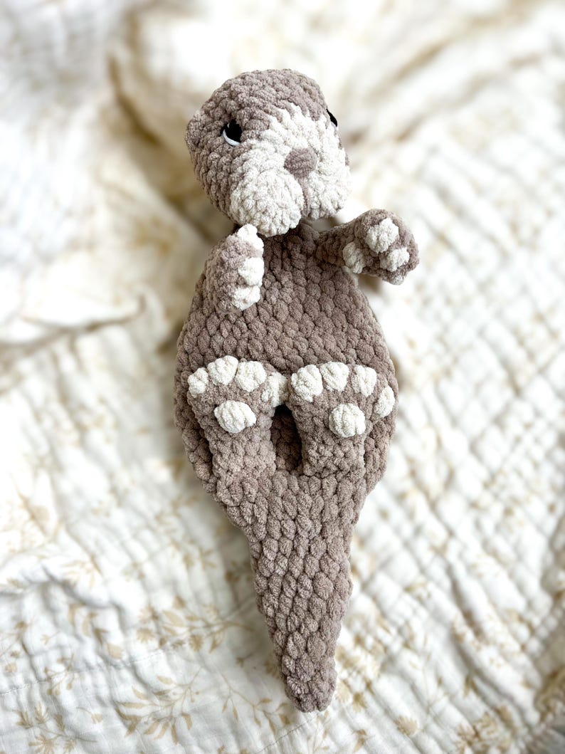 Plush Otter – Soft Snuggle Otter Plushie | Blanket Yarn Stuffed Animal ...