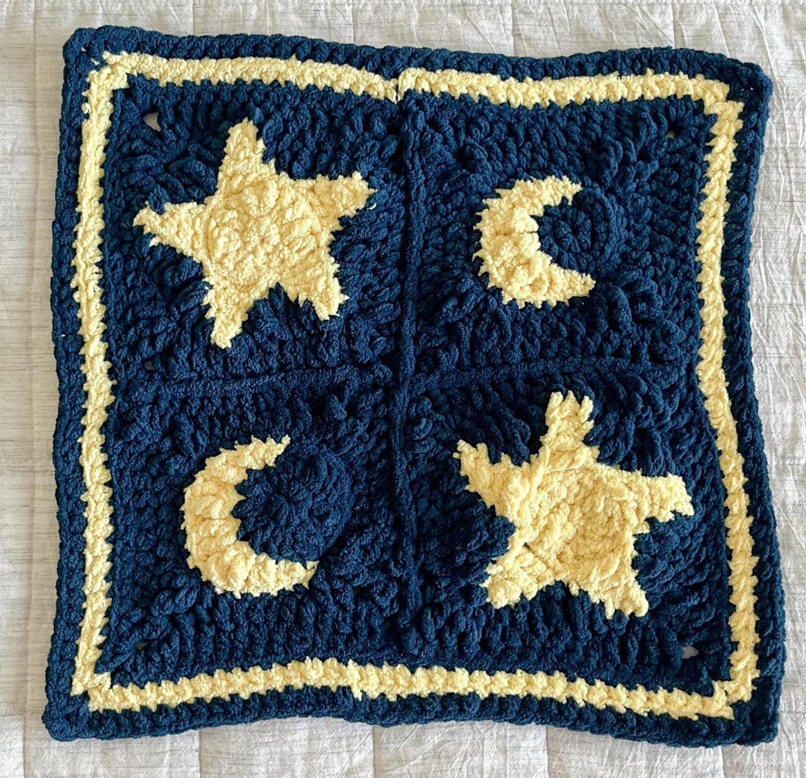 Moon and Stars Crochet Blanket Pattern: Granny Square (PDF Pattern) - Etsy