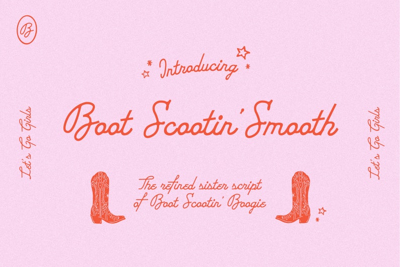Boot Scootin' Boogie Smooth Retro Scipt Font - Etsy