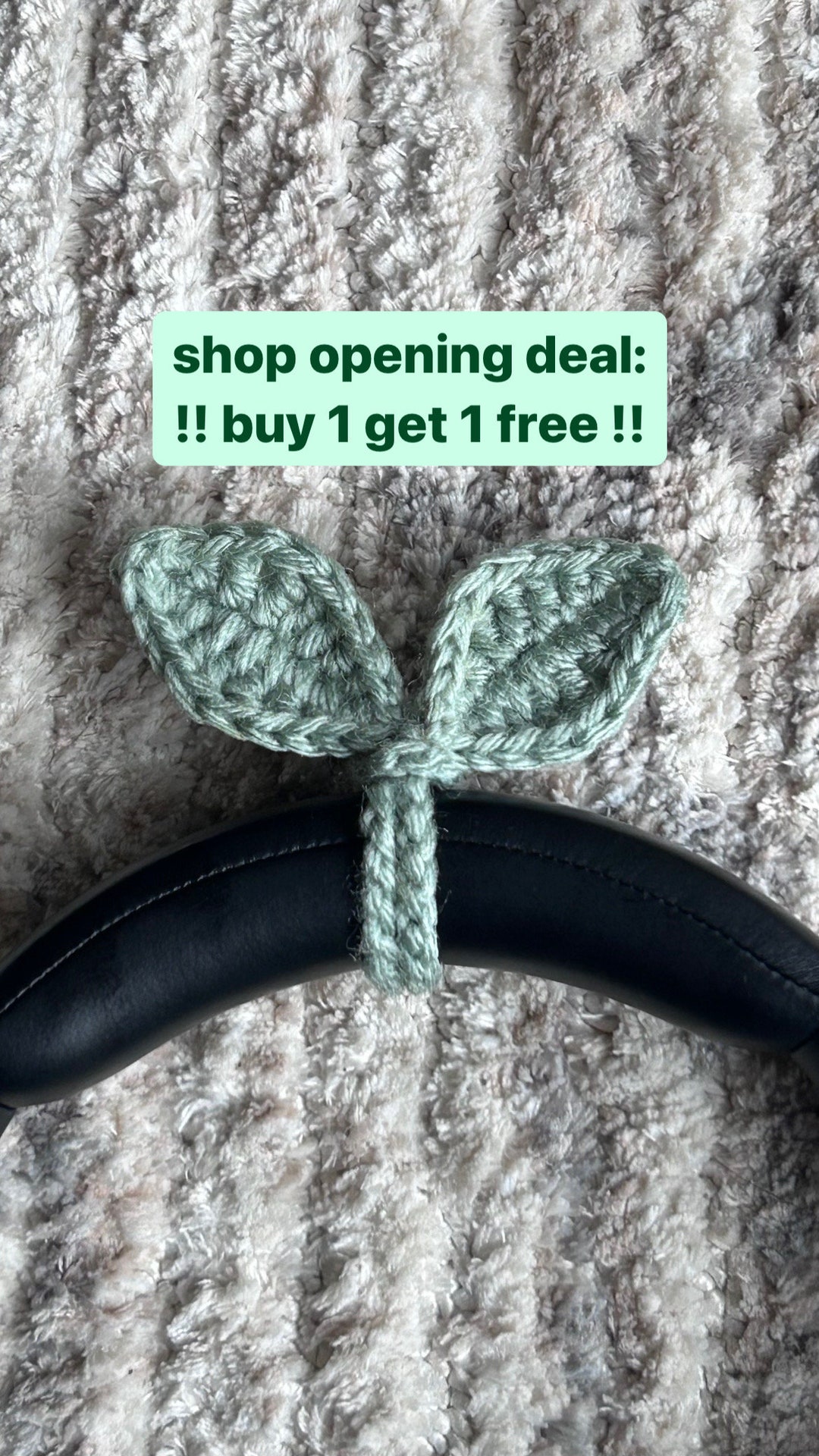 Crochet Sprout Headphones Accessory - Etsy