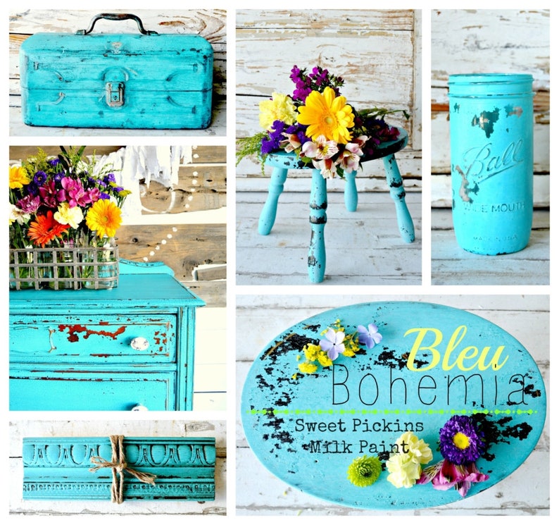 Sweet Pickins Milk Paint Bleu Bohemia - Etsy