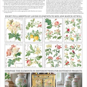 Rose Botanical Transfer by IOD - Etsy