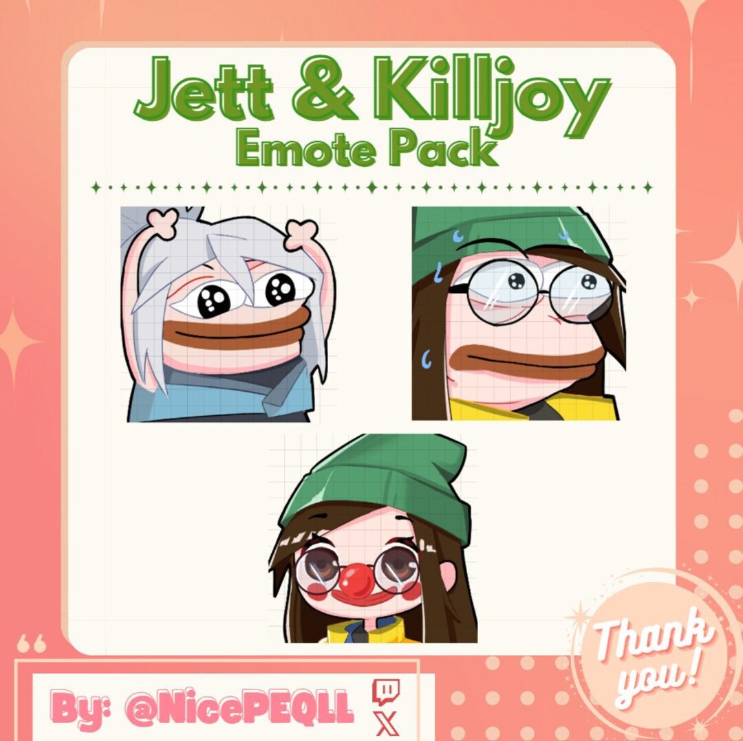 Valorant Emote Pack Jett & Killjoy / Chibi Emotes / Jett Valorant ...