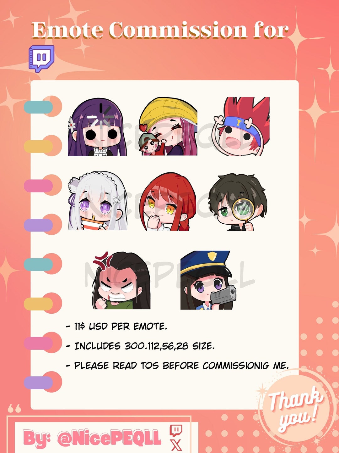 1 Commission Emote for Twitch / Twitch Emotes / Discord Emotes ...