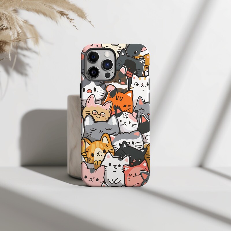 Cute Cat Phone Case - Etsy