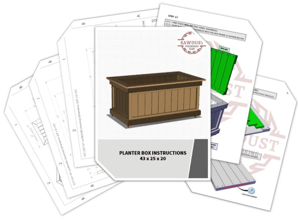 BIG Planter Box DIY Plans, Box Planter Plans, Big Planter Plans, Garden Planter Plans, Flower ...