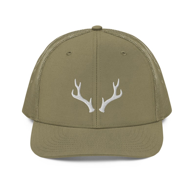 Deer Antler Embroidered Trucker Hat - Buck Antler Trucker Cap - Etsy