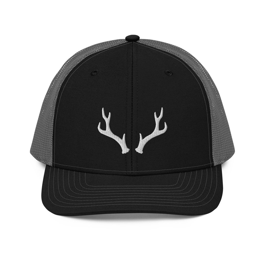 Deer Antler Embroidered Trucker Hat - Buck Antler Trucker Cap - Etsy